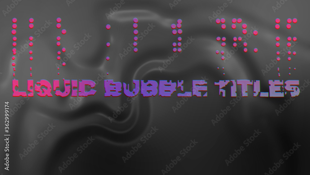 Liquid Bubble Title Overlay Stock Template | Adobe Stock