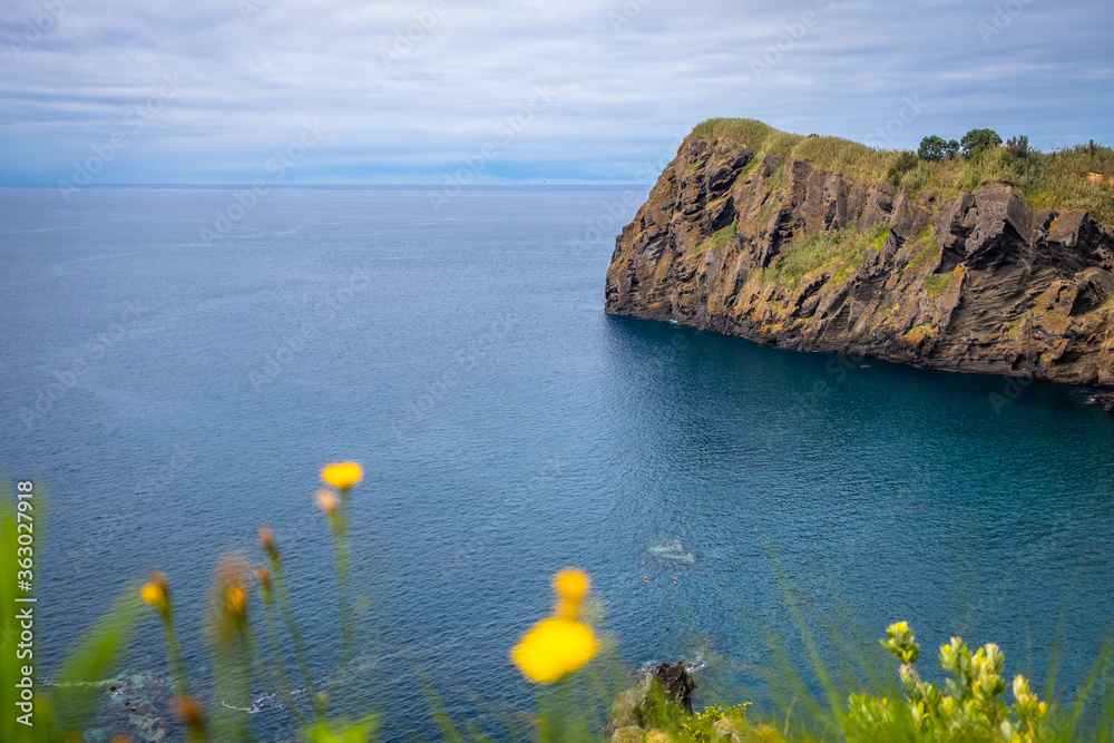 North coast Landscape view over "Miradouro do Porto das Capelas" in ...