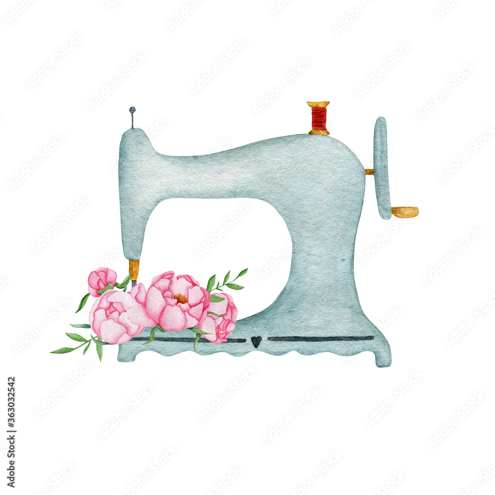 Pink Sewing Machine Clipart