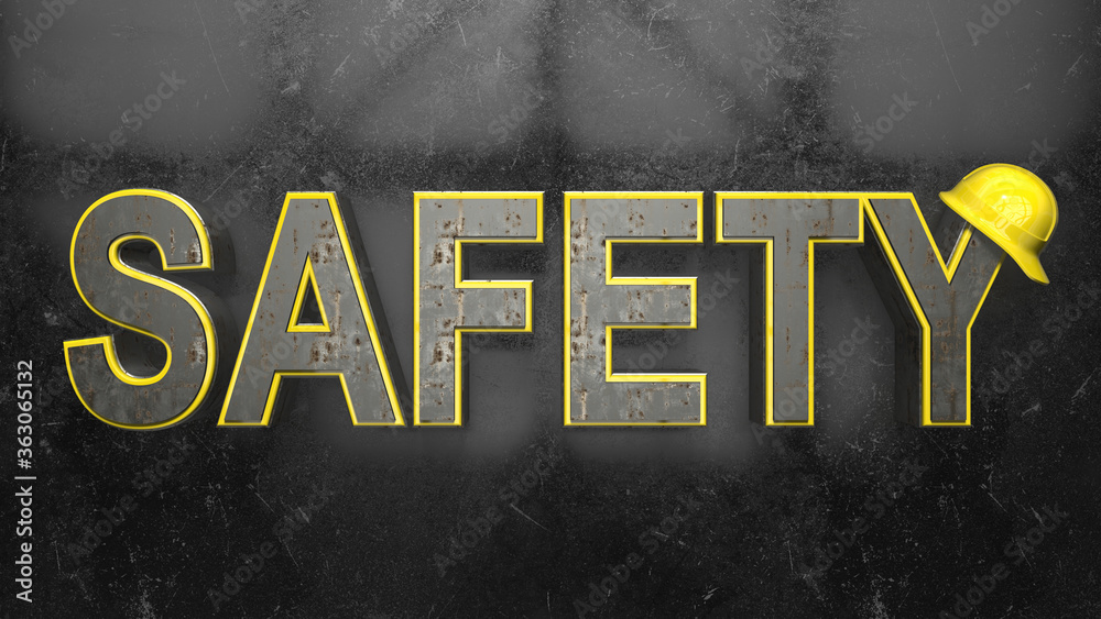 Work safety title health and safety (WHS) (HSE) (OSH) of people in the ...