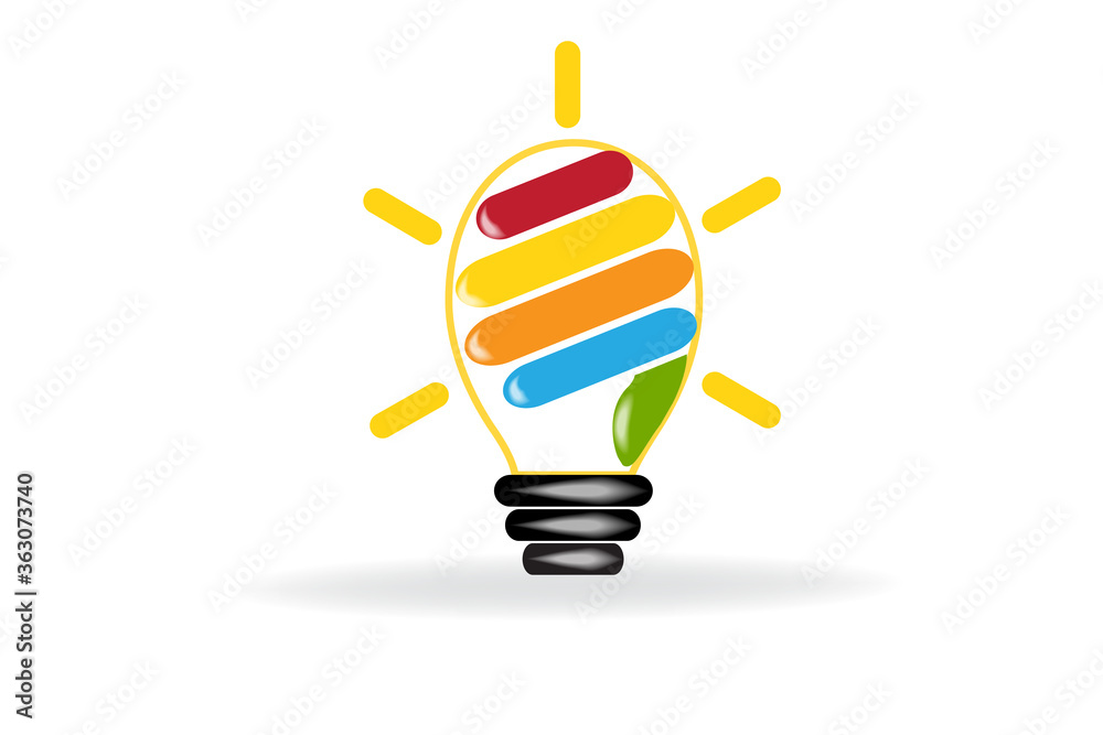 Logo light bulb hand creative idea symbol vector design image Stock ...