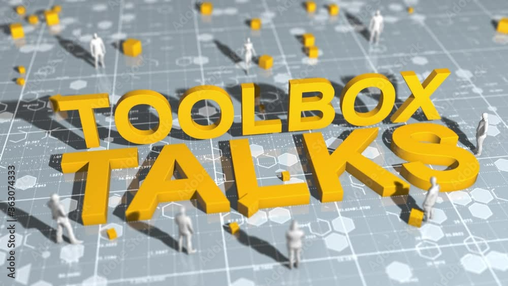 Toolbox Talks safety meeting related to workplace hazards and safe work ...