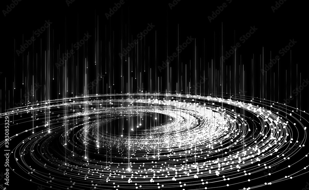 Dot-line particle vortex, big data, communication technology technology ...