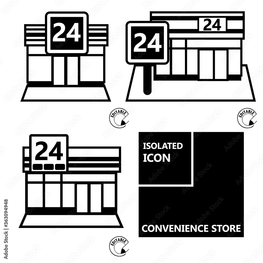 Icon CONVENIENCE STORE Stock Vector | Adobe Stock