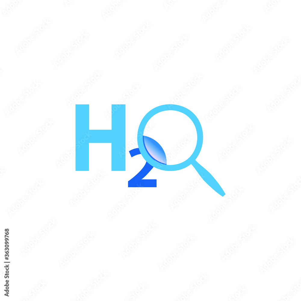 H2o or H20 letter simple unique logo design. Stock Vector | Adobe Stock
