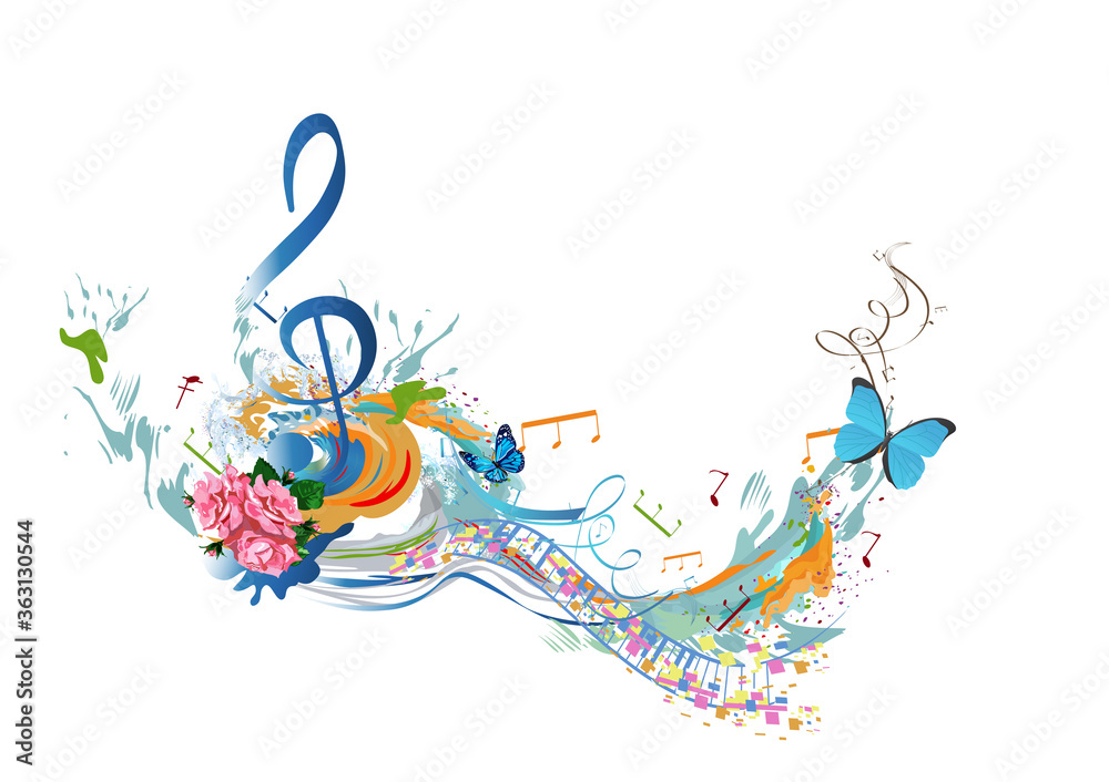 Colorful Treble Clef