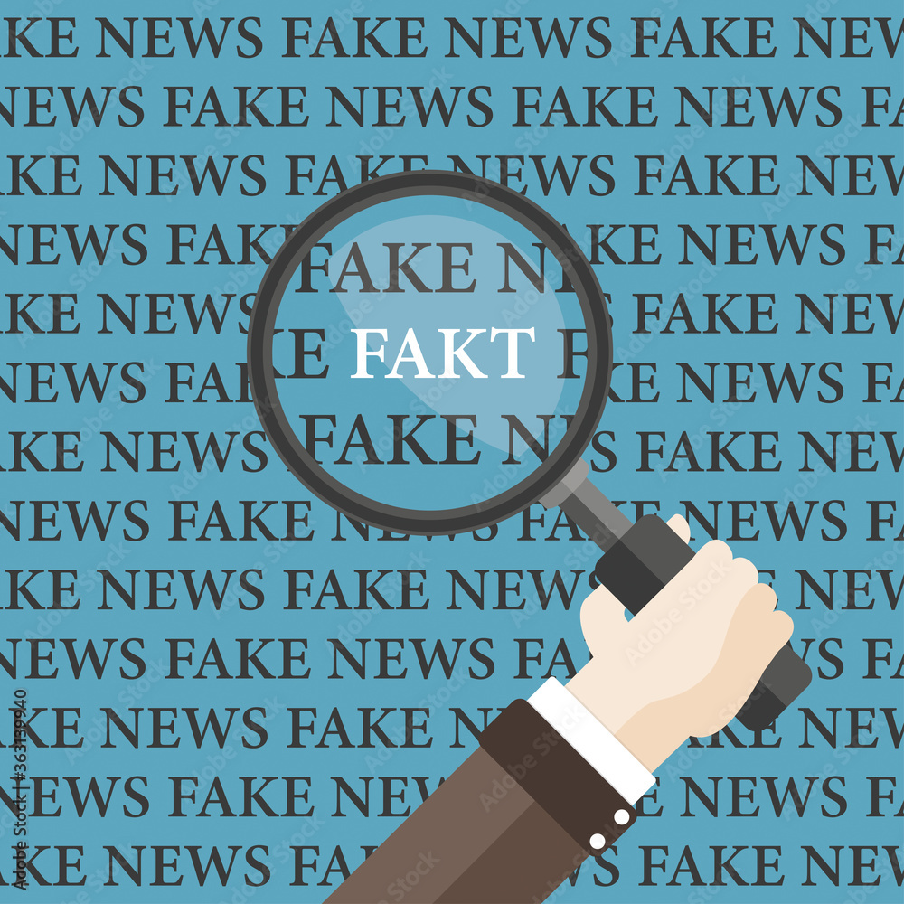 Fakten finden inmitten von Fake News Stock Vector | Adobe Stock