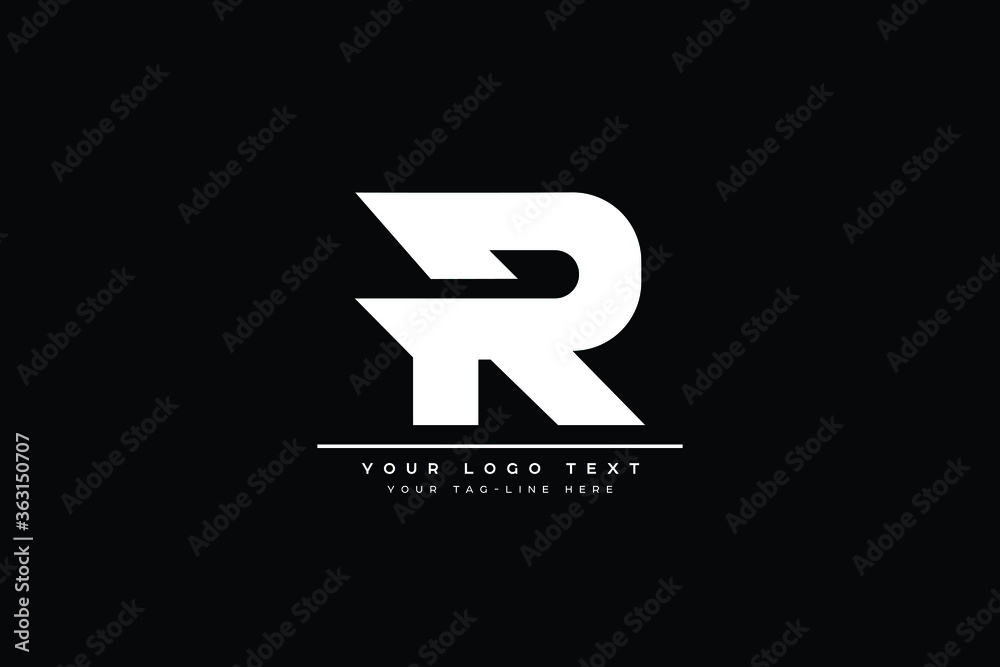 R RR logo design for business purpose. Initial based alphabet letters ...