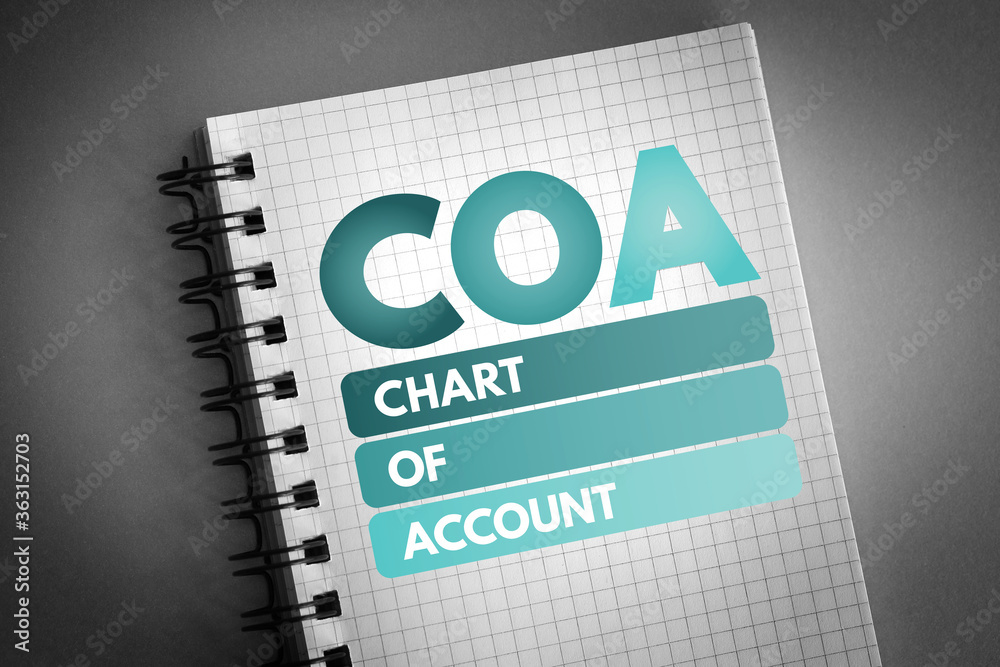 COA - Chart Of Account acronym, business concept background Stock Photo ...