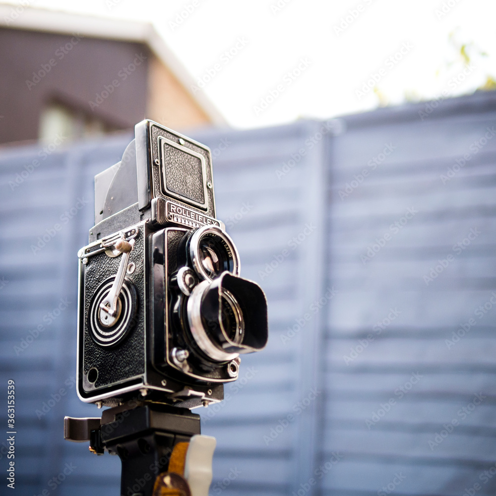 London, England - September 09, 2014: Rolleiflex Twin Lens Reflex Film ...