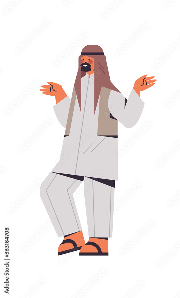 arabic man in traditional clothes arab businessman standing pose male ...