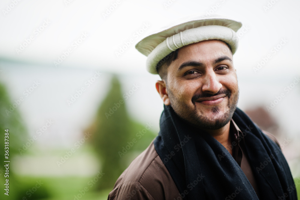 Pakistani pathan man wear traditional clothes. Stock Photo | Adobe Stock