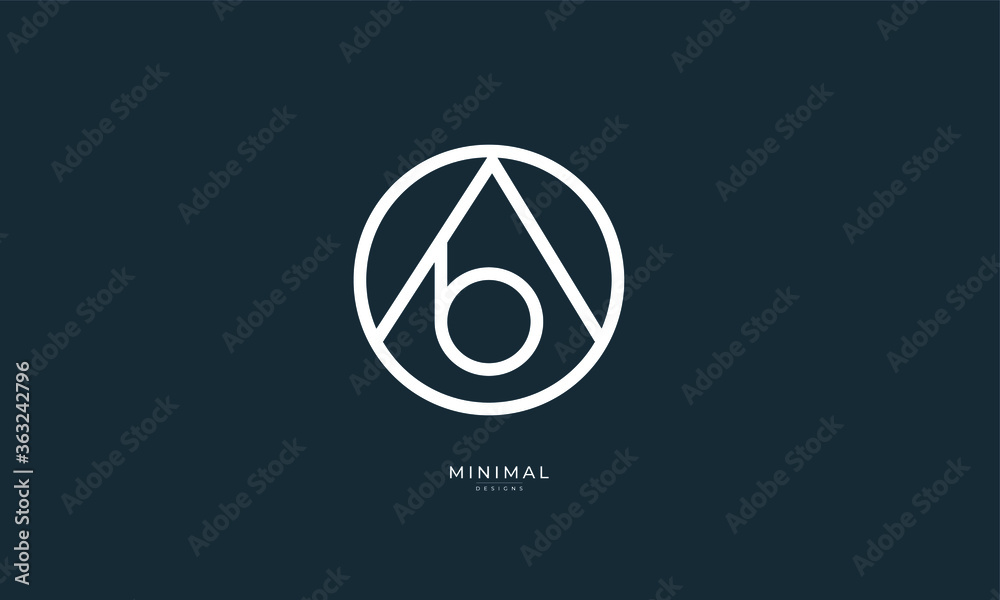 Alphabet letter icon logo AB Stock Vector | Adobe Stock