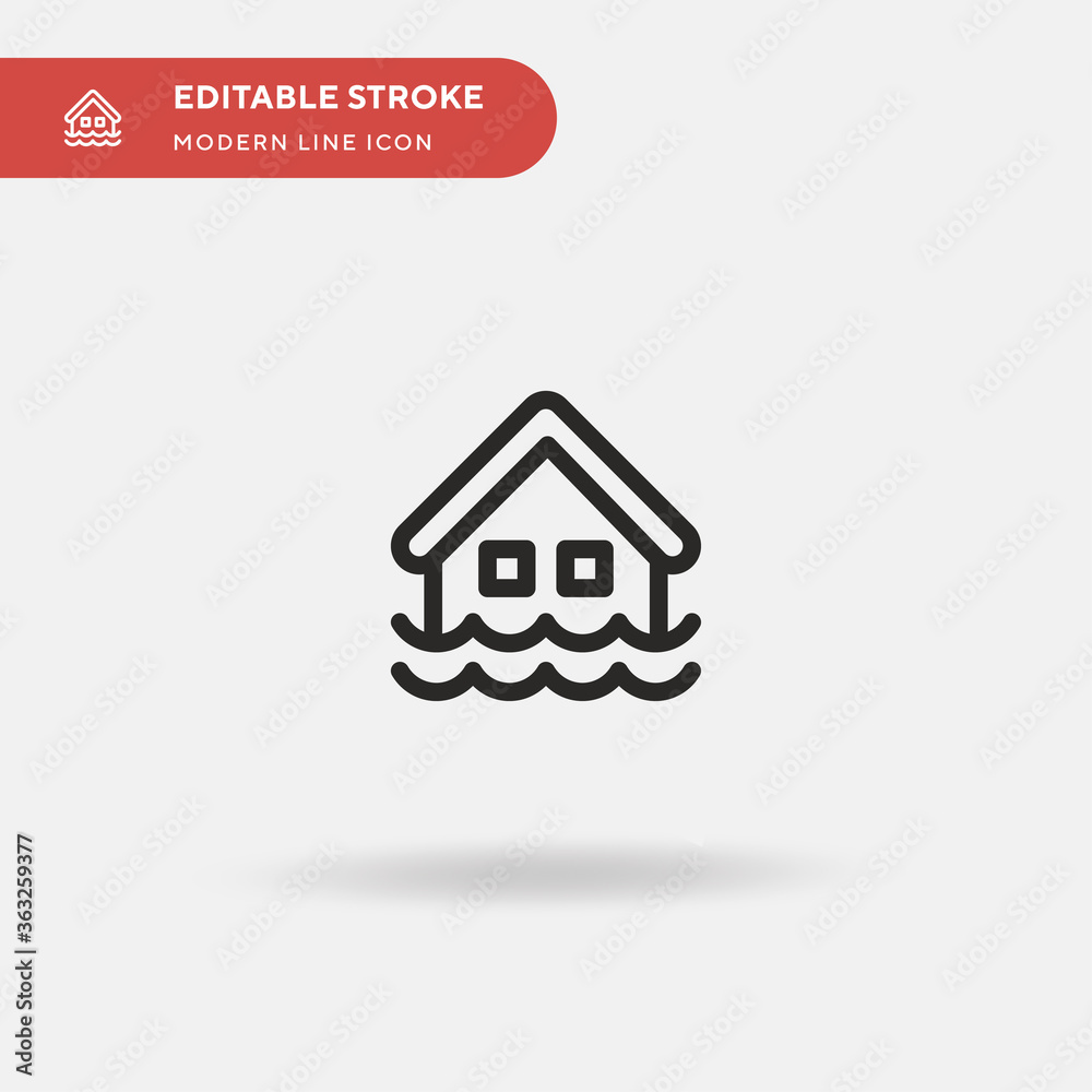 Flood Simple vector icon. Illustration symbol design template for web ...