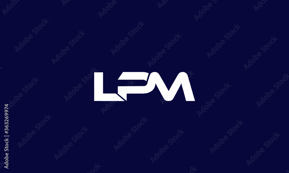 Alphabet letter icon symbol monogram logo LPM Stock Vector | Adobe Stock