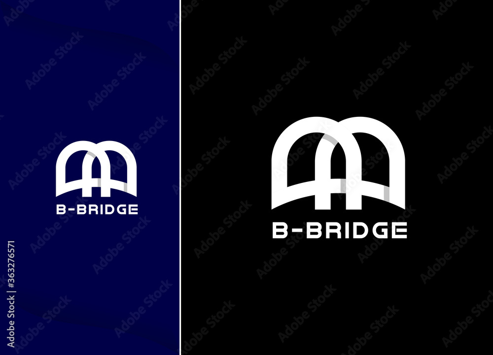 letter B. Abstract bridge Professional Business Symbol Vector Graphic ...