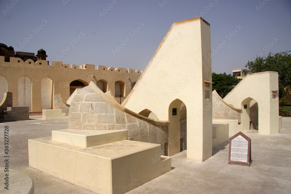 Jaipur, India_2010.The Rasivalayas Yantra at the Jaipur Observatory ...