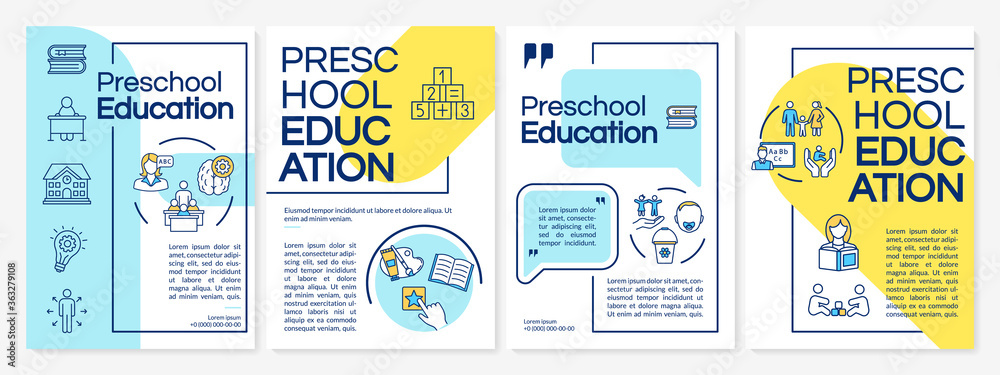 Children preschool education brochure template. Early childhood. Flyer ...