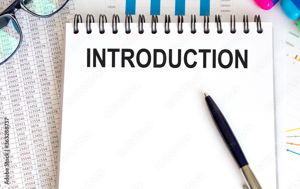 Word Introduction written on paper and a pen Stock Photo | Adobe Stock