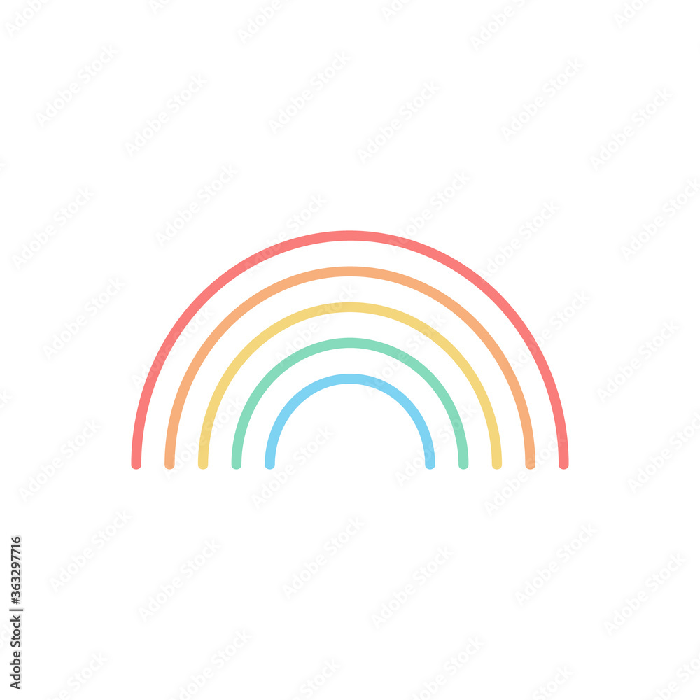 Rainbow Line Vector