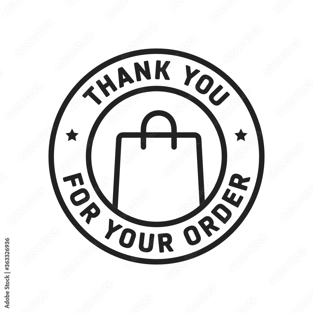 Thank You For Your Order, Retail, Small Business, Stamp, Badge, Label ...