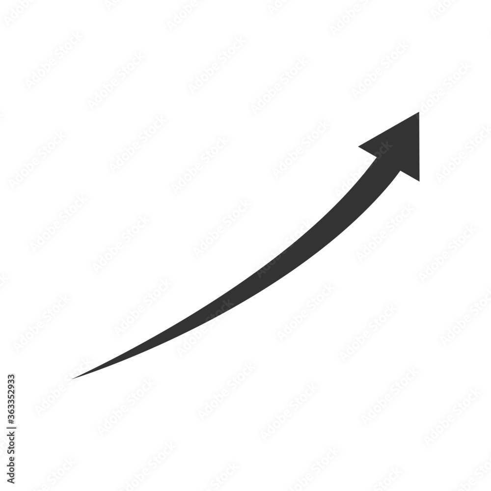 growing gray arrow vector illustration Stock Vector | Adobe Stock