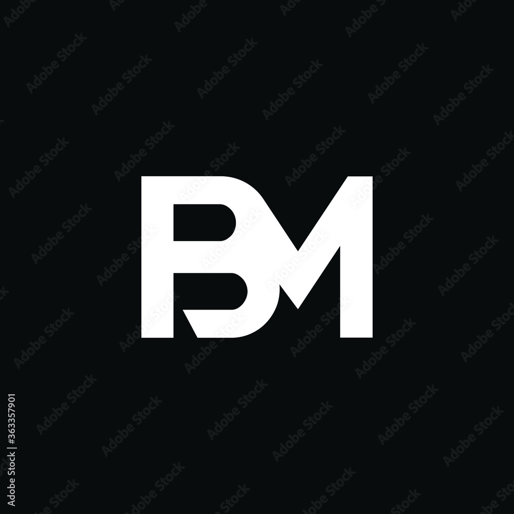 BM letter logo alphabet monogram icon symbol Stock Vector | Adobe Stock