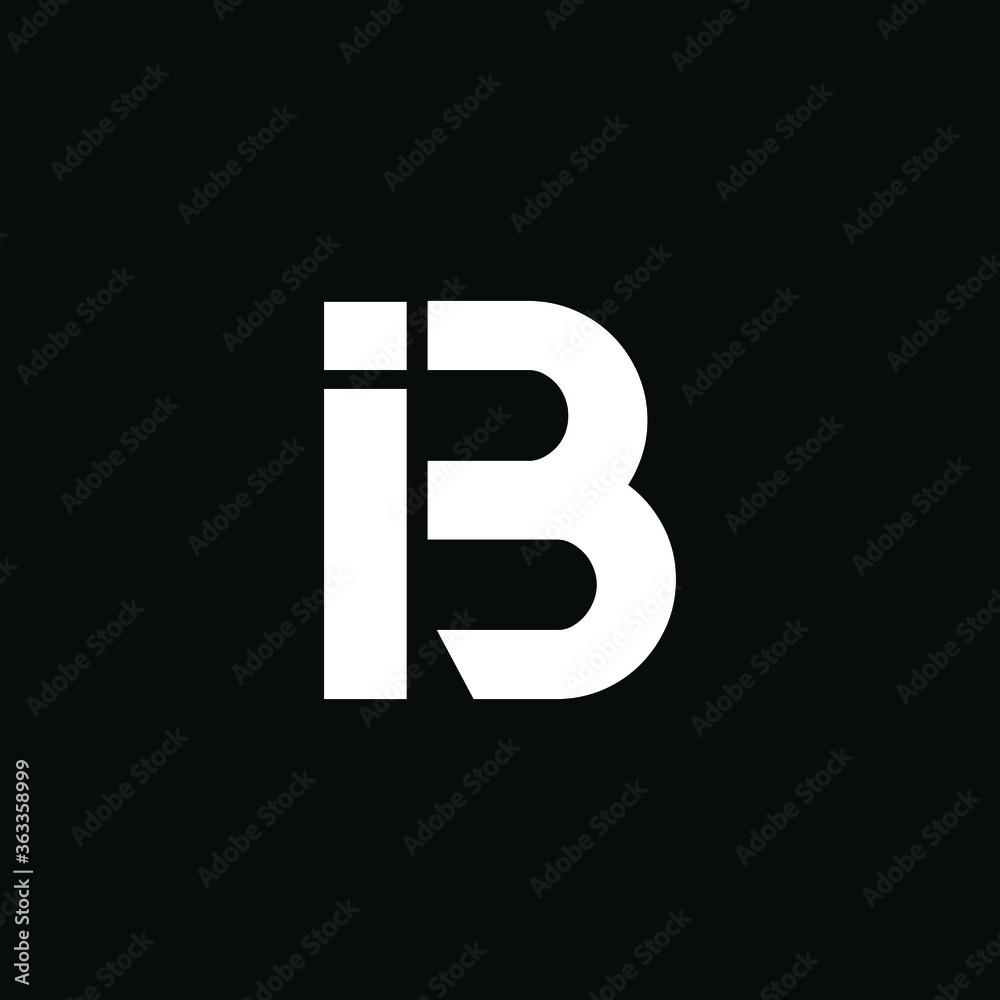 BI letter logo alphabet monogram icon symbol Stock Vector | Adobe Stock
