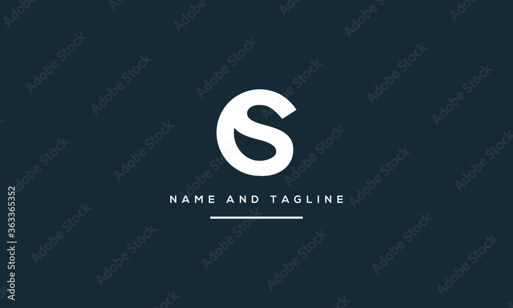 CS letter logo alphabet monogram icon symbol Stock Vector | Adobe Stock