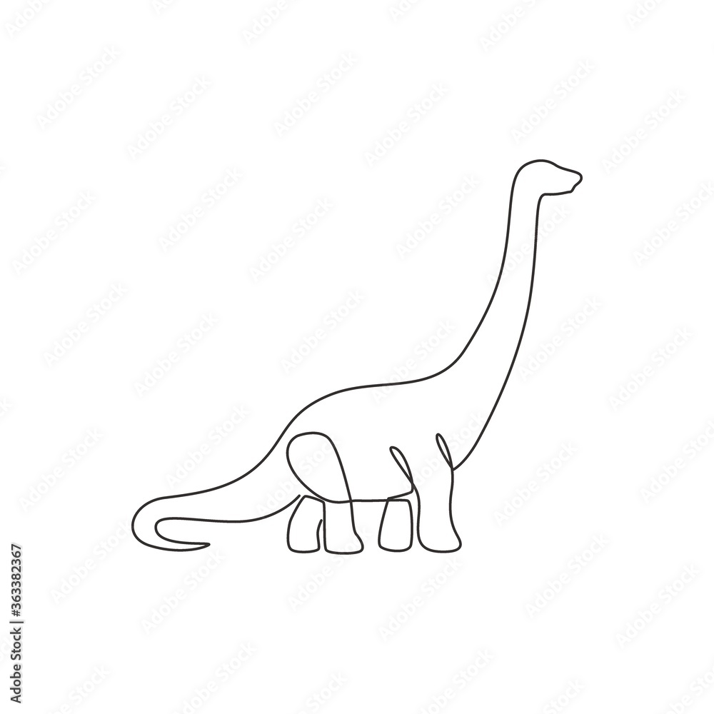 Simple Brontosaurus Outline