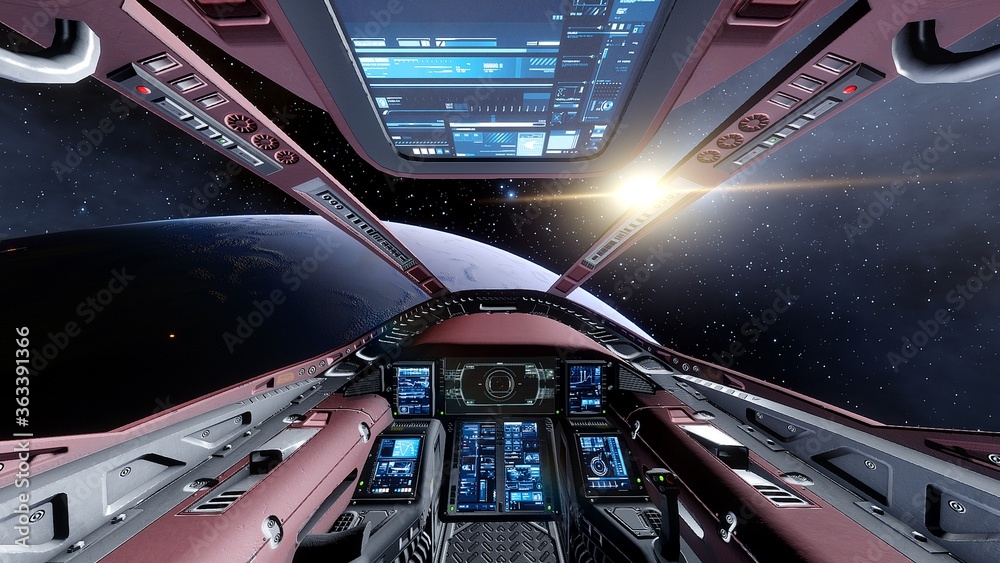 view from the cockpit of a spaceship, cockpit spaceship background ...