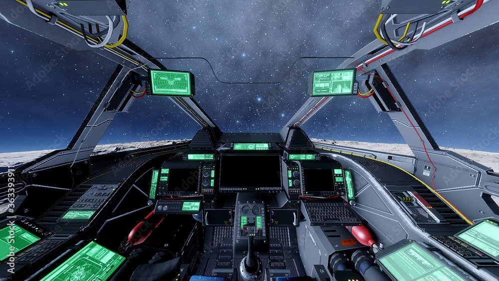 view from the cockpit of a spaceship, cockpit spaceship background ...