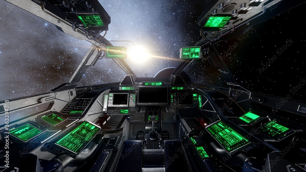 view from the cockpit of a spaceship, cockpit spaceship background ...