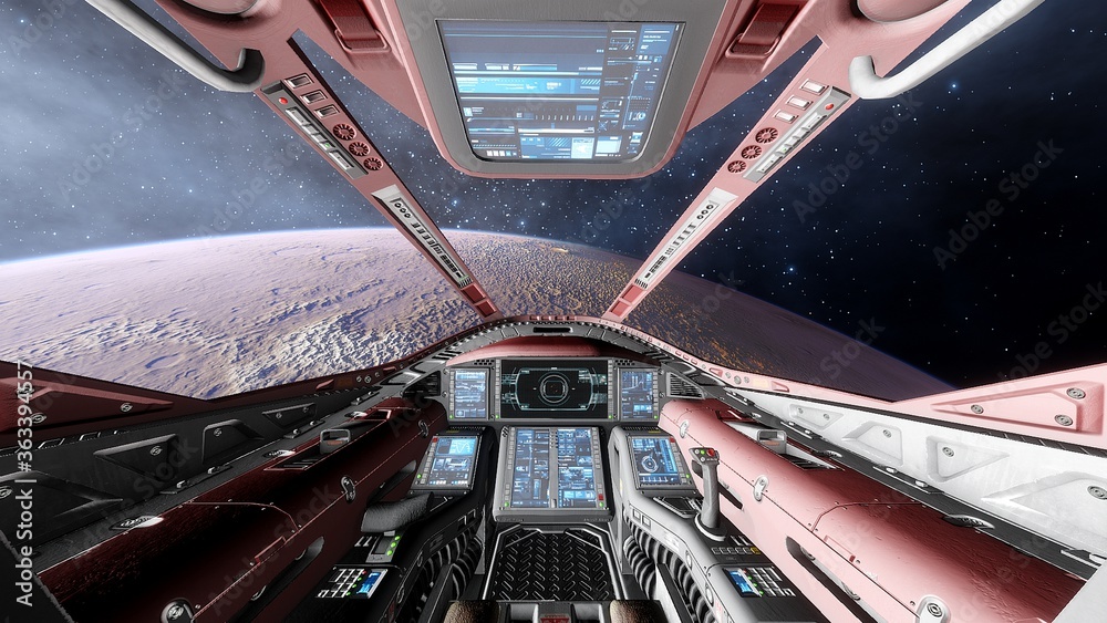 view from the cockpit of a spaceship, cockpit spaceship background ...