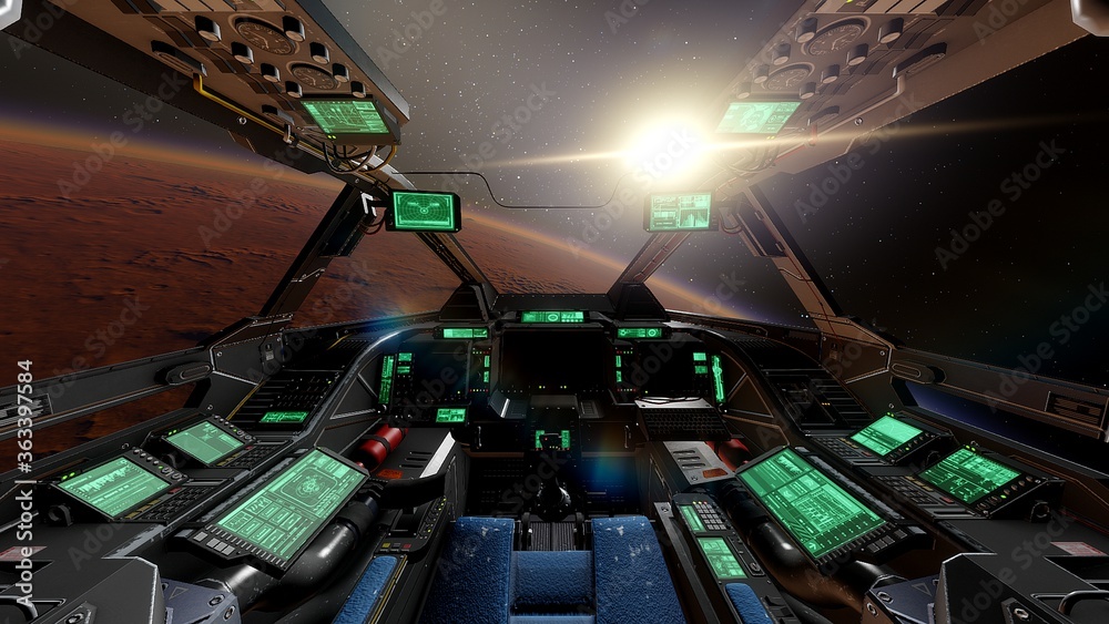 view from the cockpit of a spaceship, cockpit spaceship background ...