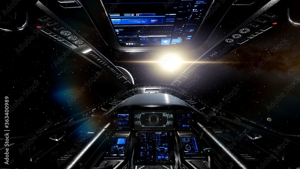 view from the cockpit of a spaceship, cockpit spaceship background ...