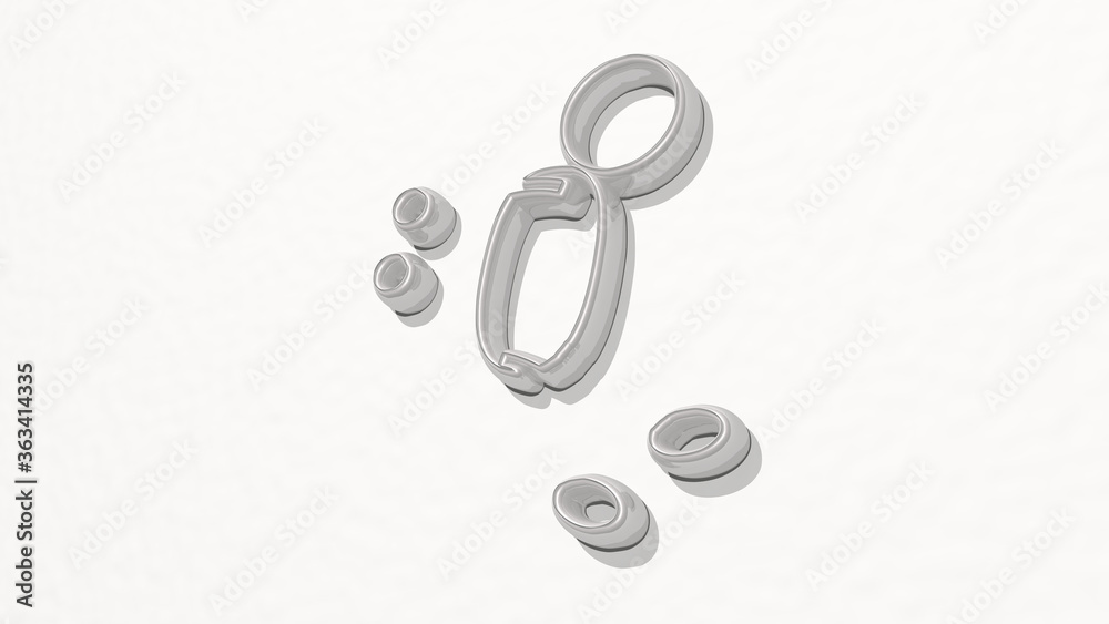 ant man jumping made by 3D illustration of a shiny metallic sculpture ...