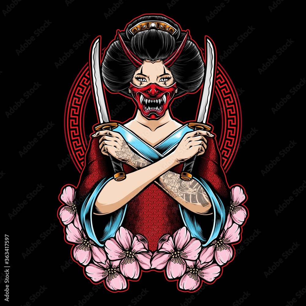 Geisha Artwork Vector
