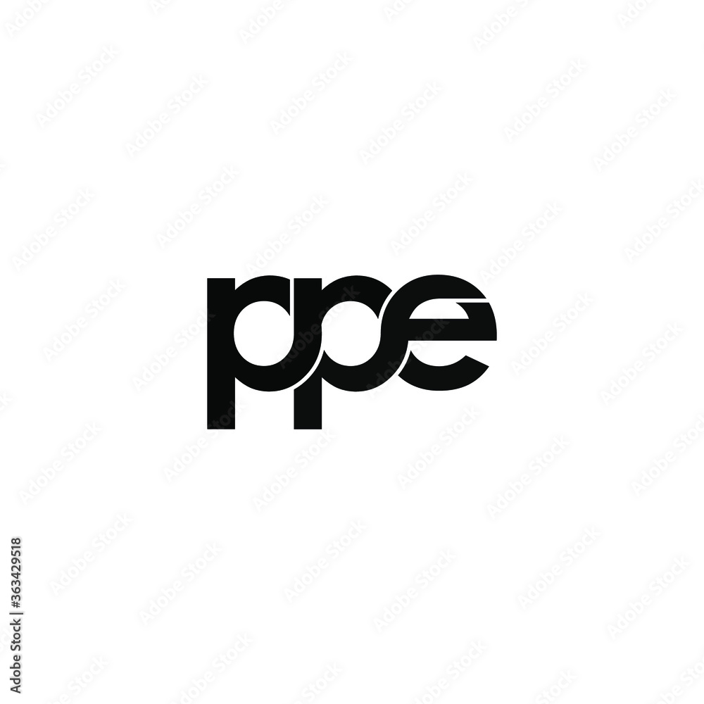ppe letter original monogram logo design Stock Vector | Adobe Stock