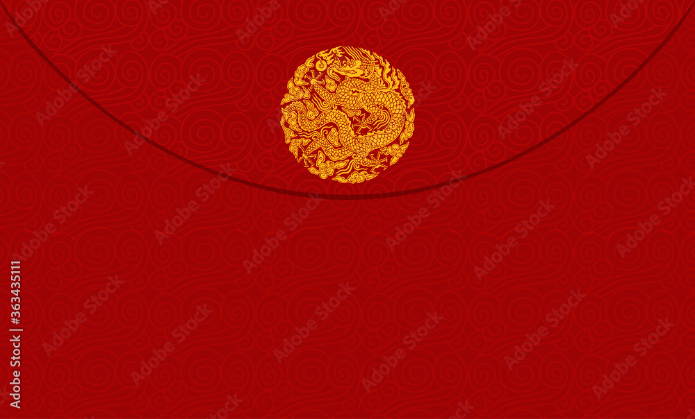 Traditional Chinese Red Envelope Template, The Chinese Dragon Symbol ...