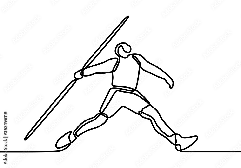One continuous line drawing of athletic man exercise to run stance ...