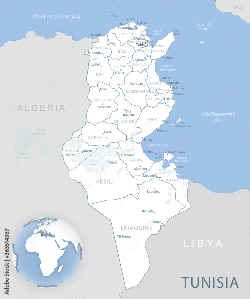 Tunisia location map