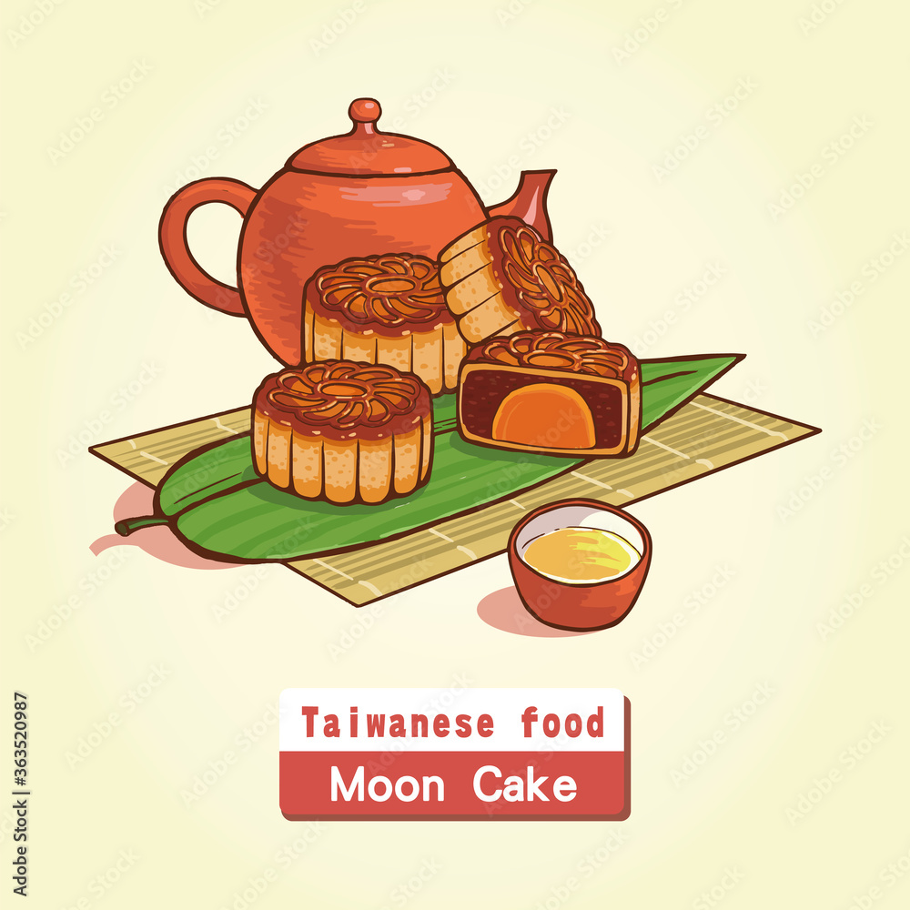 Chinese bakery product traditionally eaten during the Mid-Autumn ...