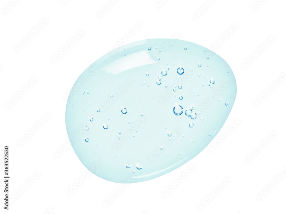 Clear blue liquid gel drop. Hand sanitizer, antibacterial gel, cleanser ...