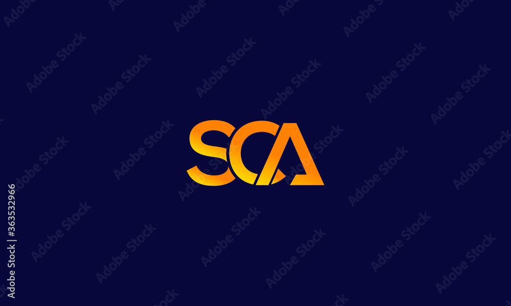 Alphabet letter icon symbol monogram logo SCA Stock-Vektorgrafik ...