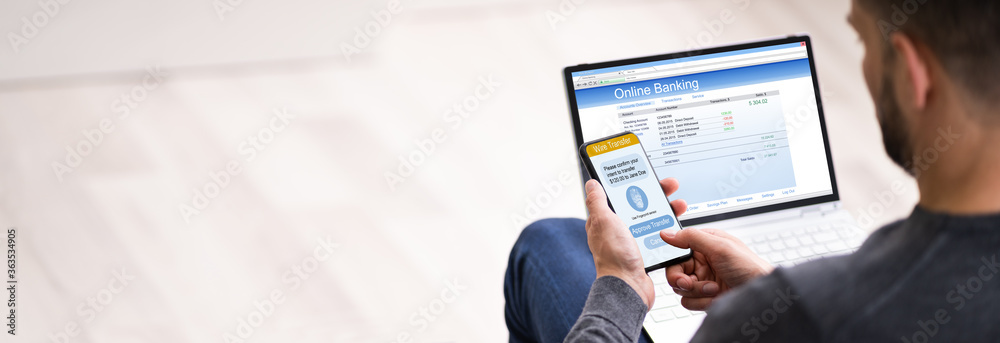Online Banking Mobile Ecommerce Authentication App Stock Photo | Adobe ...
