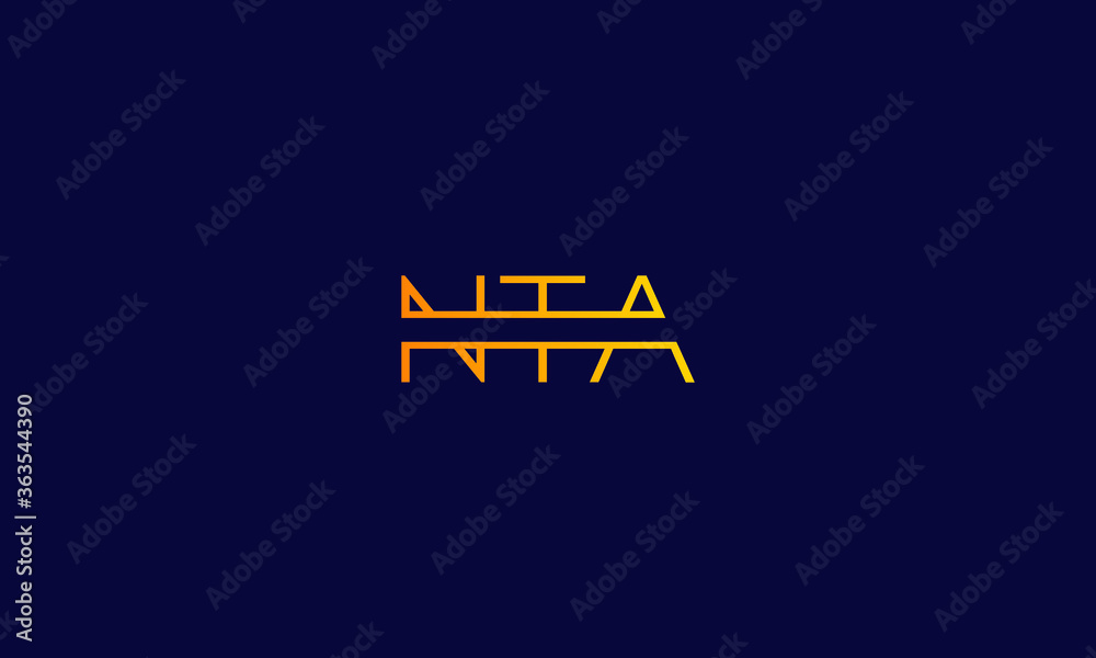 Alphabet letter icon symbol monogram logo NTA Stock Vector | Adobe Stock