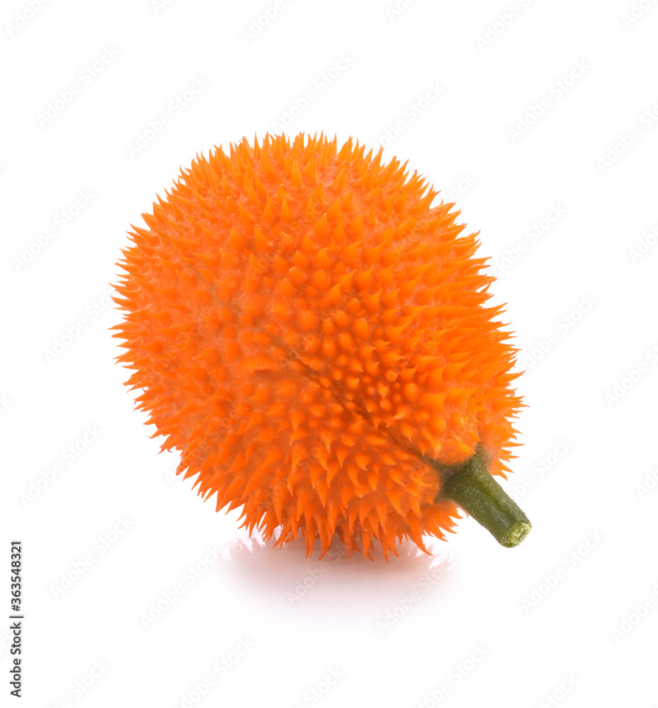 Closeup Gac fruit ( known as Spring Bitter Cucumber, baby jackfruit ...