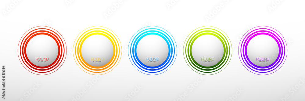 5 components chart make up something. Modern business circle ...