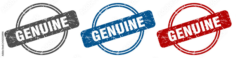 genuine stamp. genuine sign. genuine label set Stock Vector | Adobe Stock